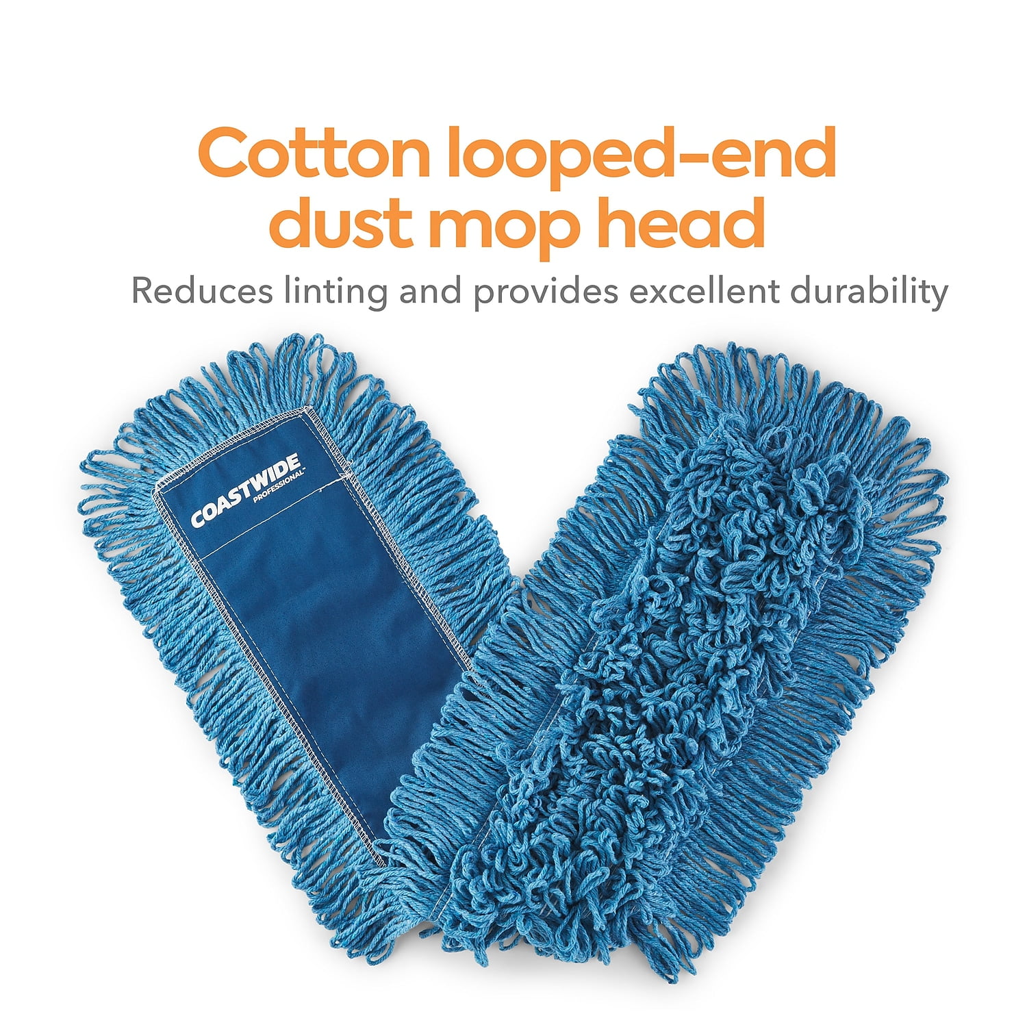Staples Coastwide Professional Looped-End Dust Mop Head Cotton 36" x 5 ...