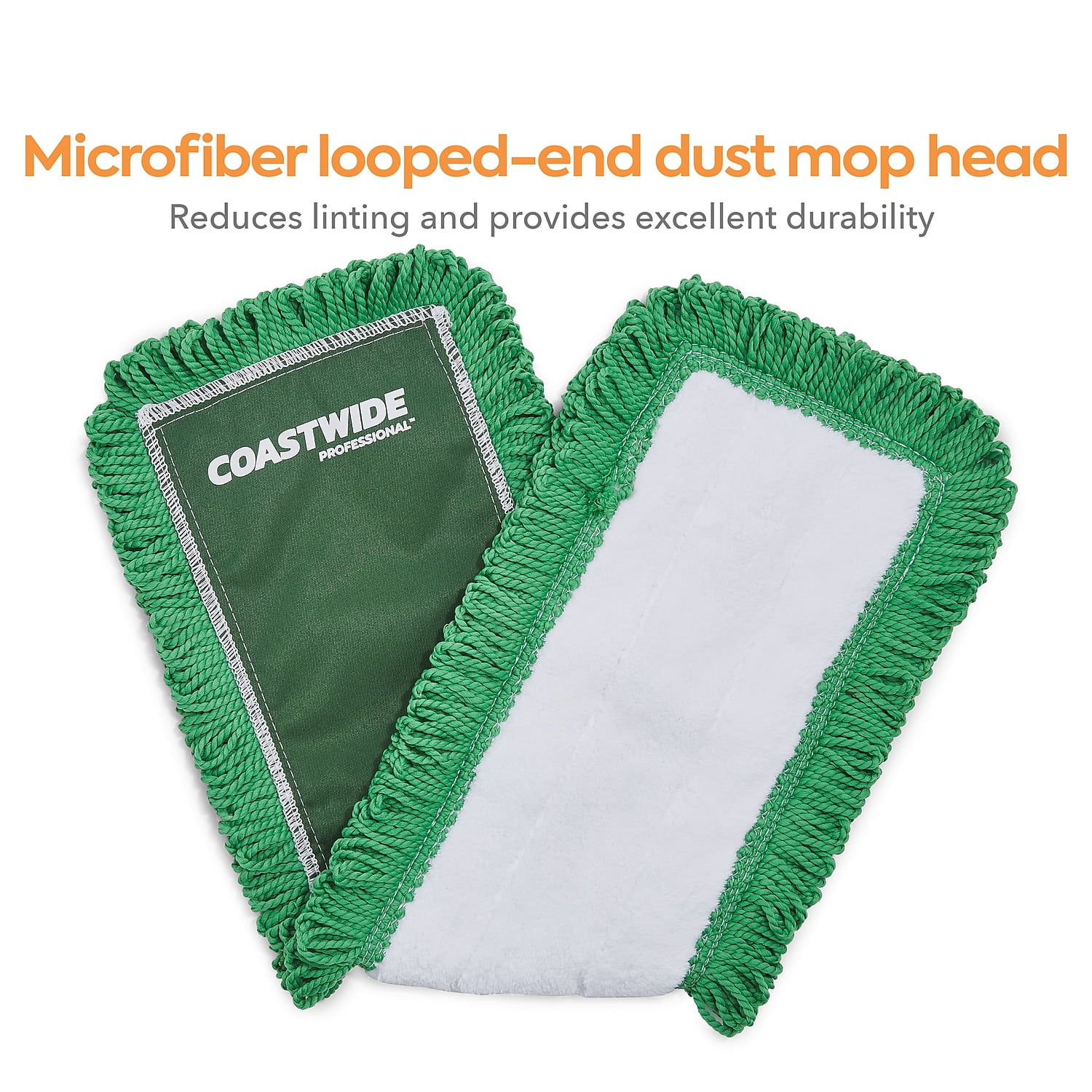 Coastwide Professional Looped-End Dust Mop Head Microfiber 24" x 5 ...