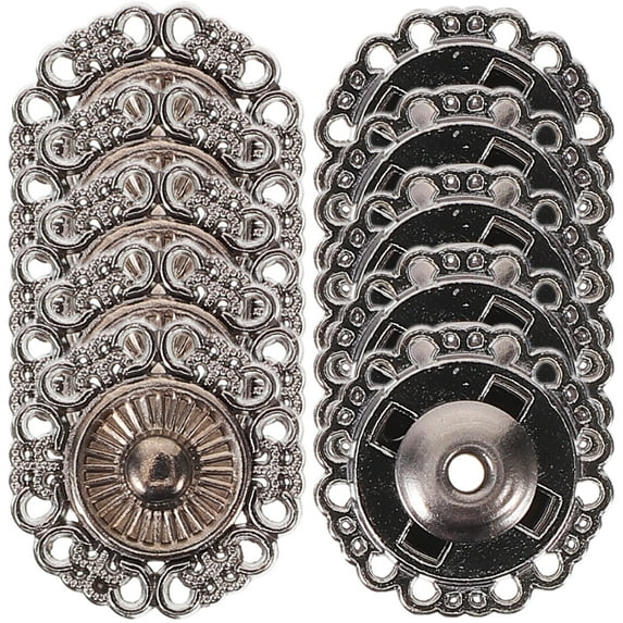 Coat Buttons 25 Pcs Round Snaps Bag Clasp Fastener Clothing Fasteners ...