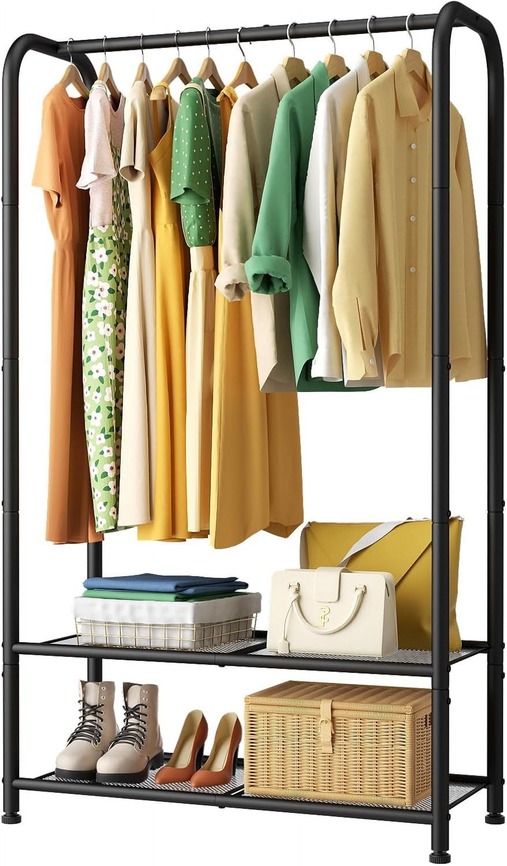 Coat Clothes Storage Organizer Garmen Rack Portable Closet Clothing ...