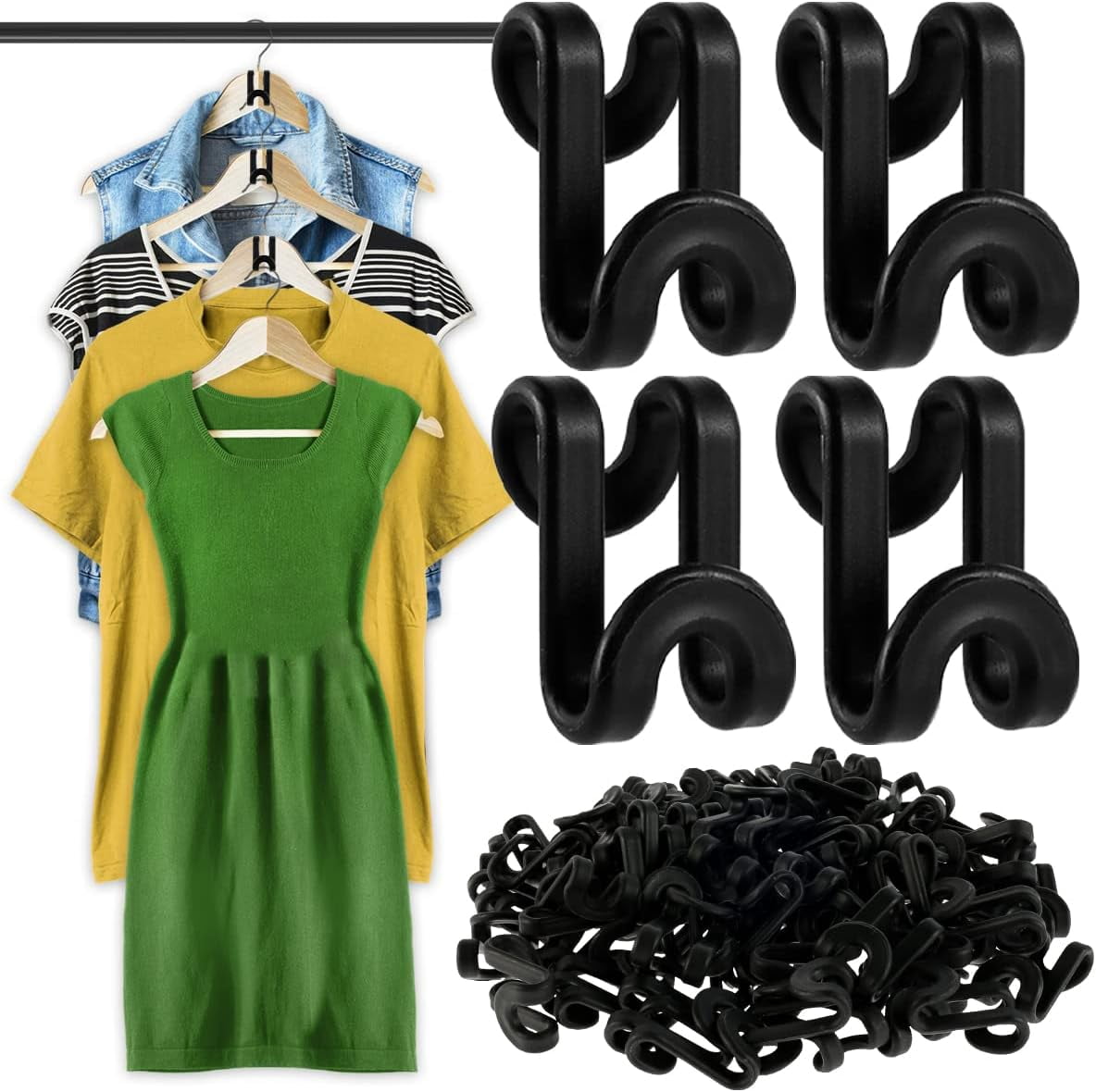 Coat Hanger Extender - 80/150Pcs Multifunctional Heavy Duty Hanger ...