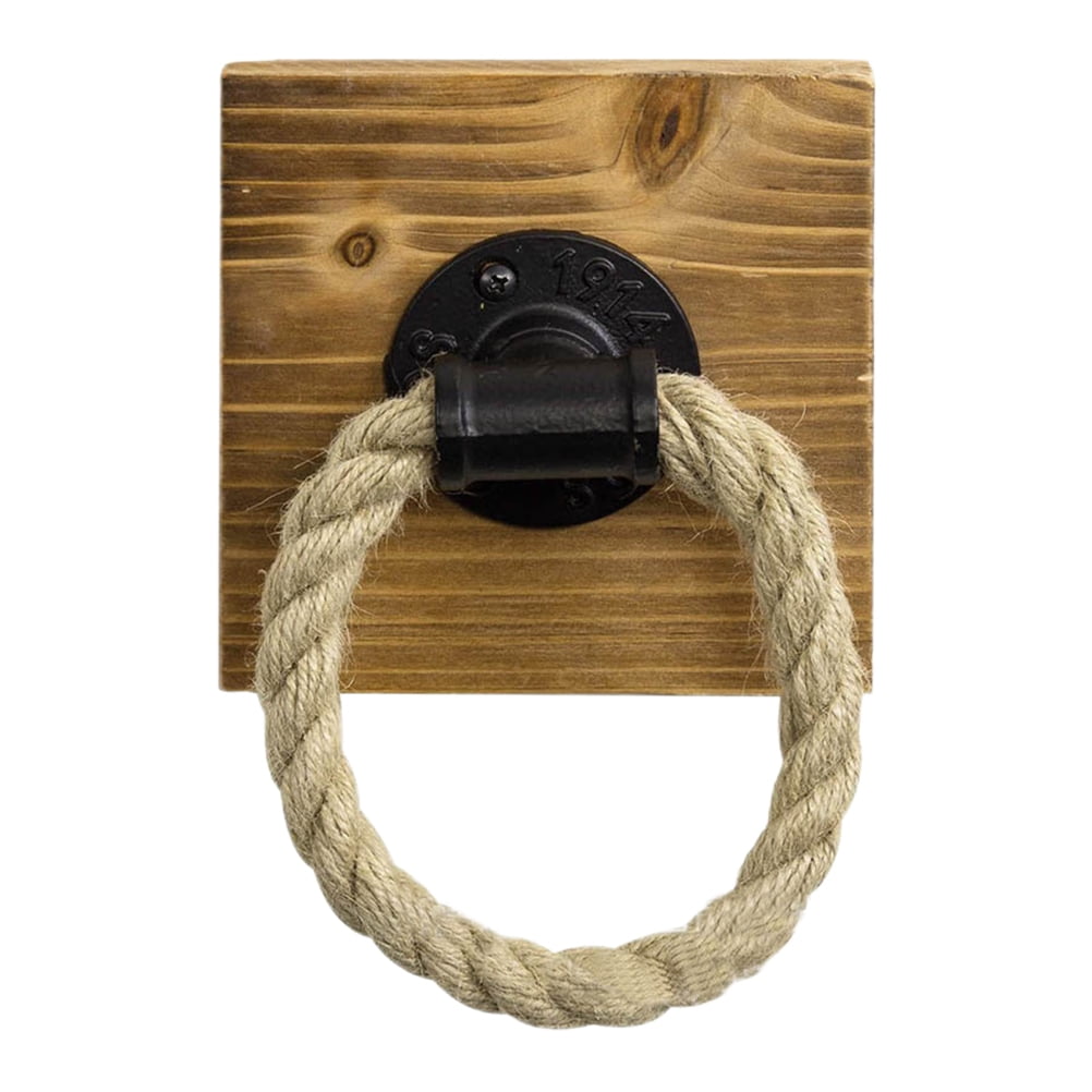 Coat Hangers Towel Rack Holder Bathroom Black Kitchen Hanging Ring Wall ...