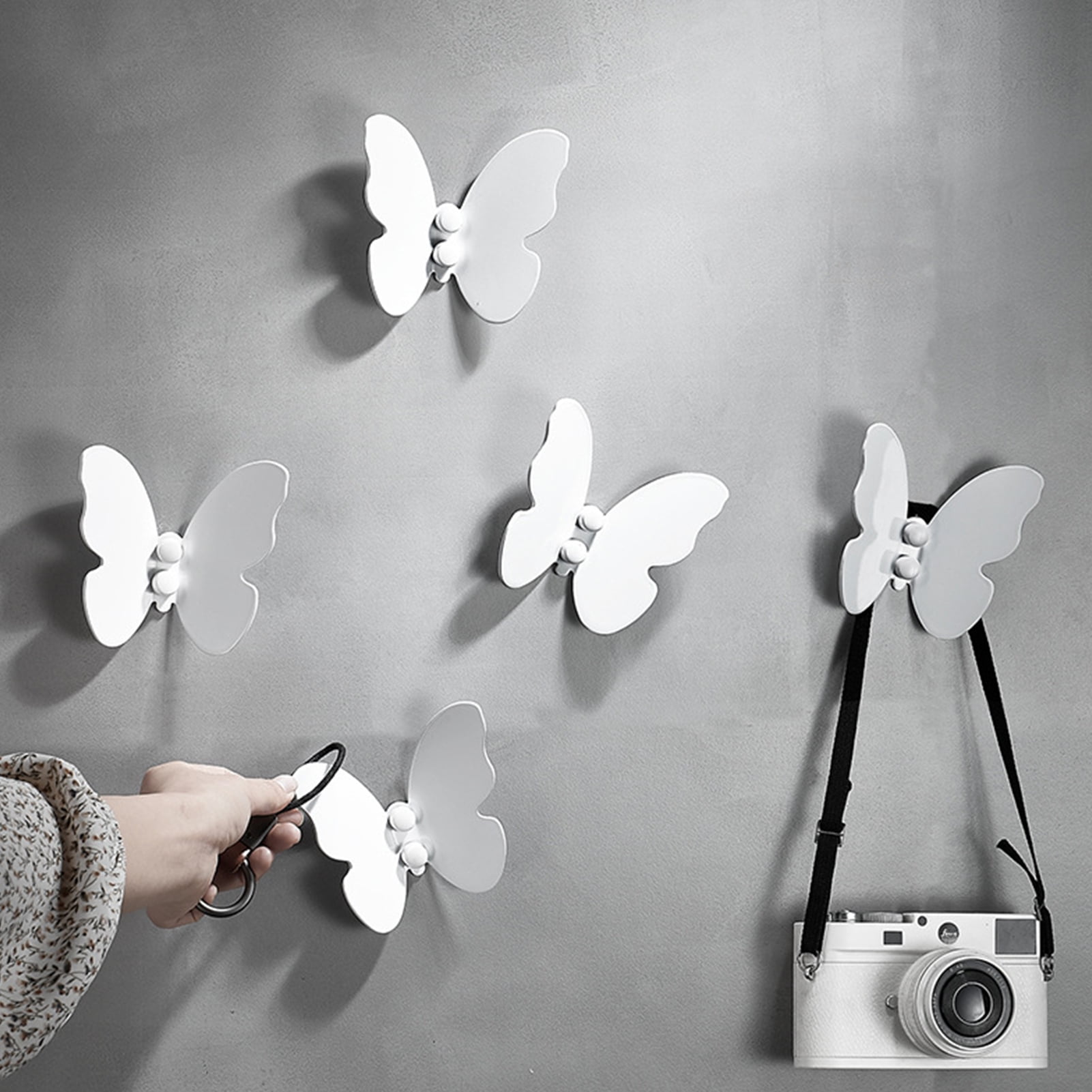 Coat Hook Butterfly Shape Solid Thickened One-piece Design Rounded ...