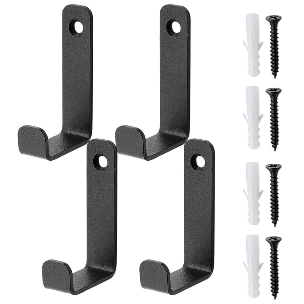 Coat Hook L Shaped Ladder Hooks 4 Pack for Wall and Garage Storage with ...