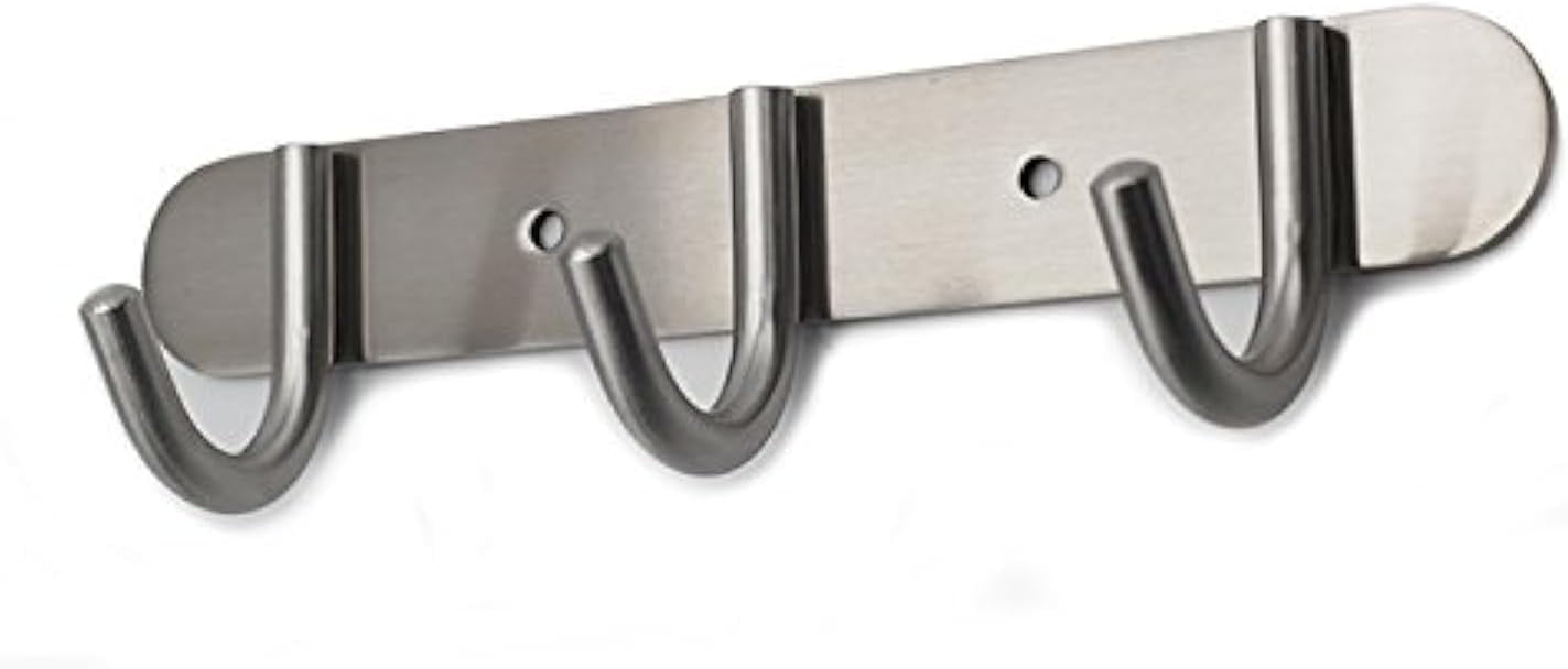 Coat Hook Rack with 3 Round Hooks - Premium Modern Wall Mounted - Ultra ...