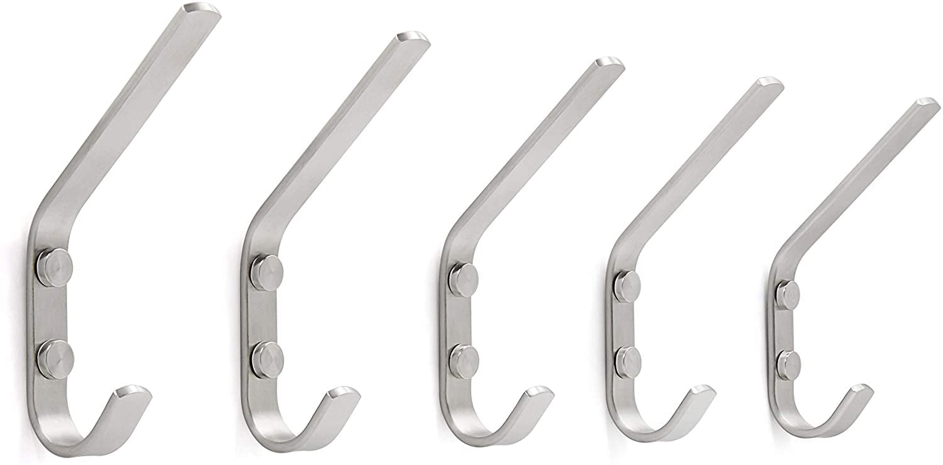 Coat Hook Wall Mounted - Heavy Duty Stainless Steel Dual Wall Hook Rack ...