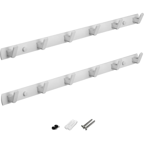 Coat Hooks Wall Mounted Coat Rack 21.25-inch Black Hooks Bathroom Towel ...