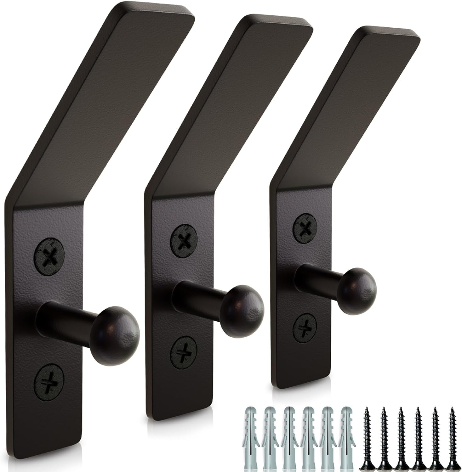 Coat Hooks Wall Mounted - Double Hooks Coat Hangers for Wall - Heavy ...