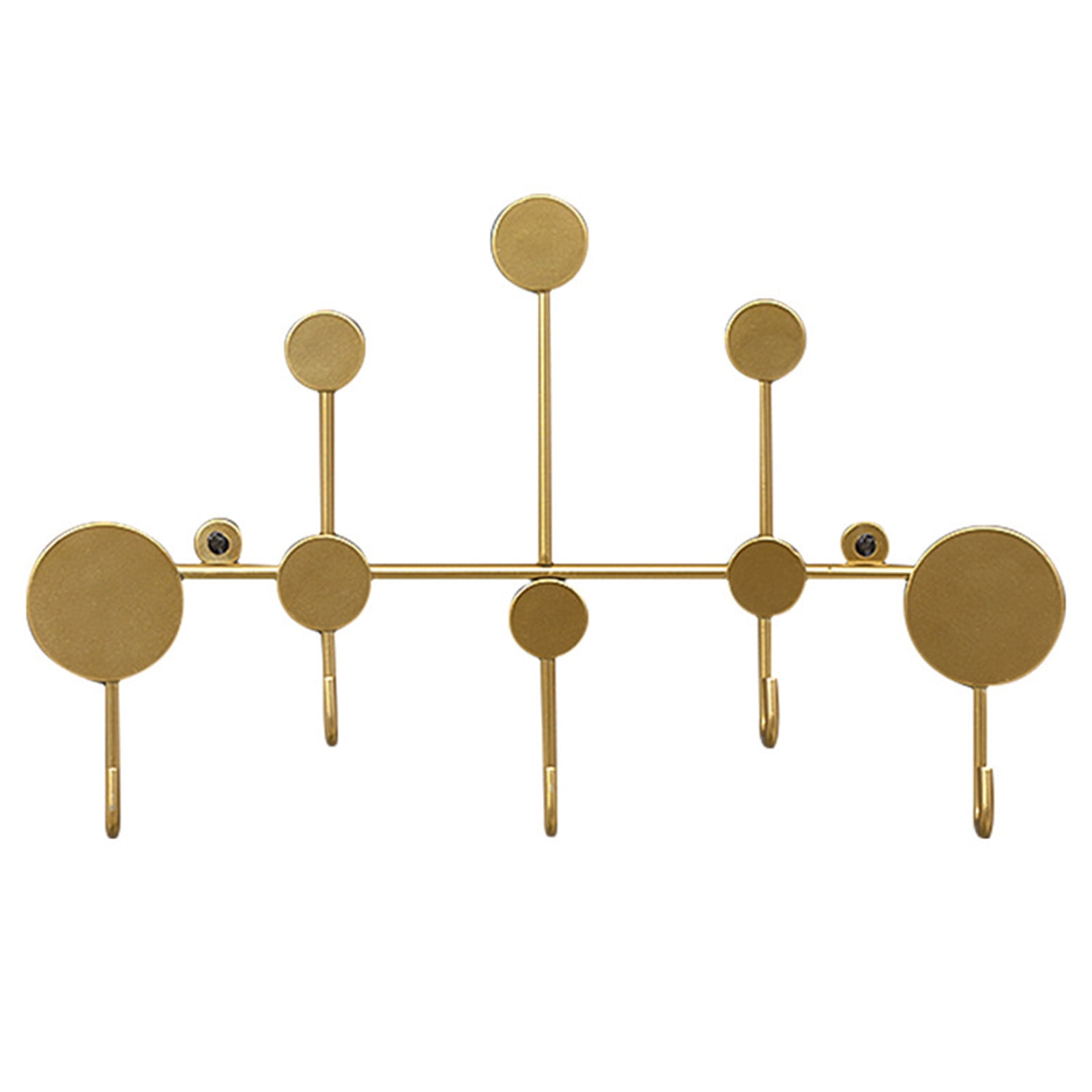 Coat Hooks Wall Mounted, Metal Coat Rack 5-Hook Gold Heavy Duty ...