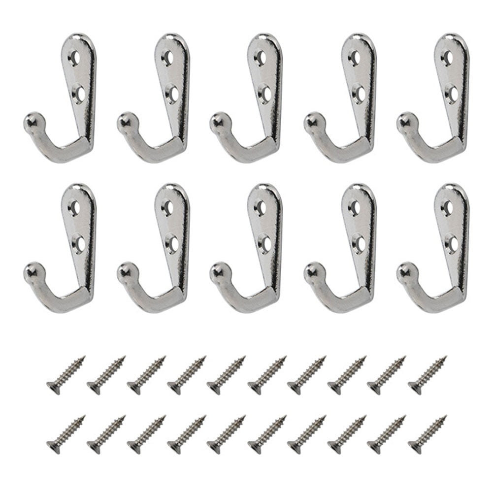 Coat Hooks For Wall, Wall Hooks, Towel Hooks, 10 Pcs Silver Vintage ...