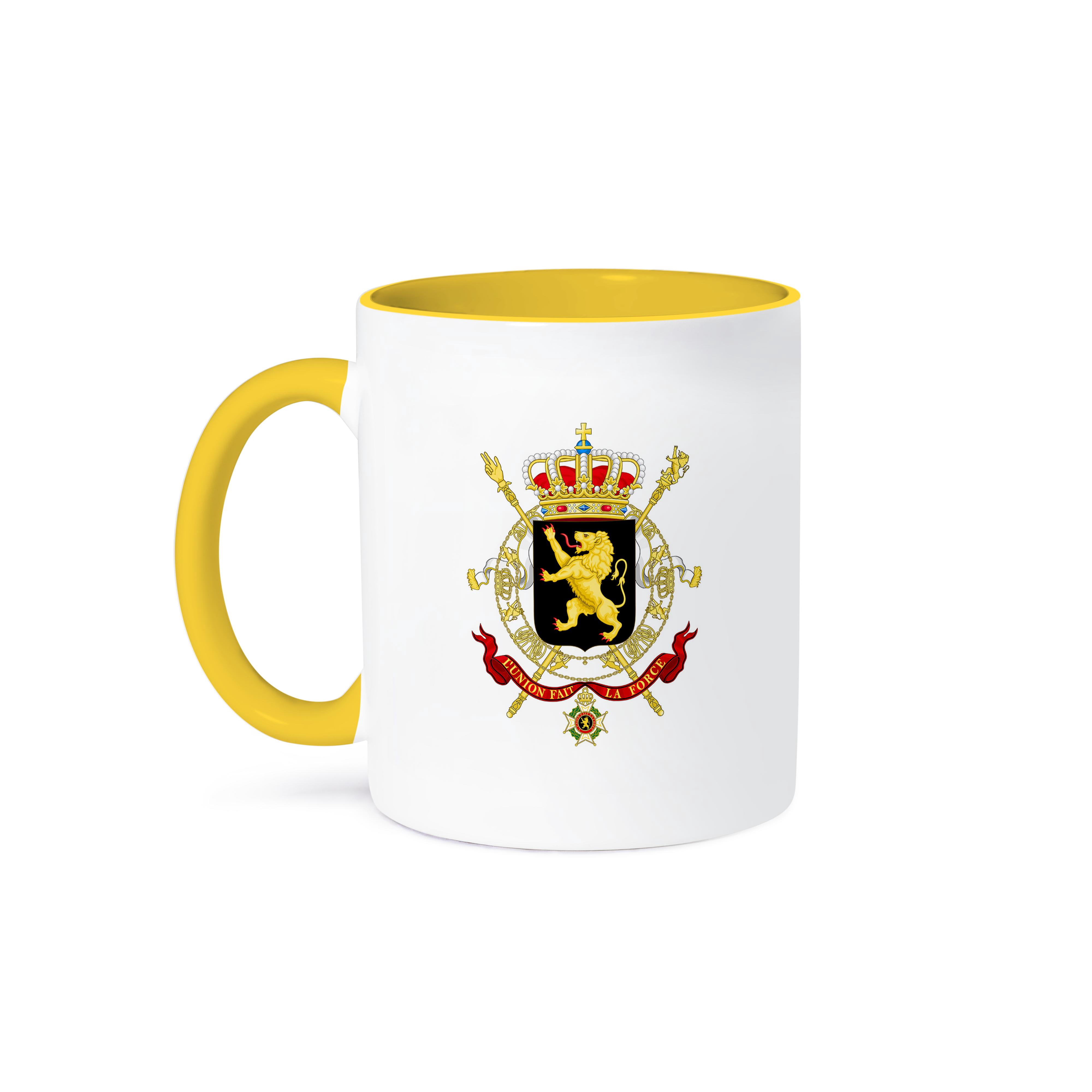 3dRose, Coat of Arms of Belgium, 11oz Two-Tone Yellow Mug - Walmart.com