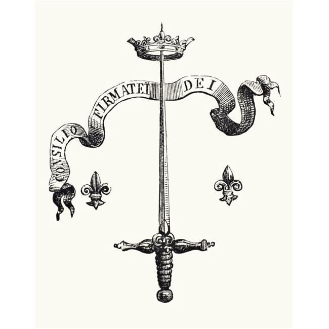 Coat Of Arms Of The Family Of Joan Of Arc Alias Du Lye. The Blade Of A ...