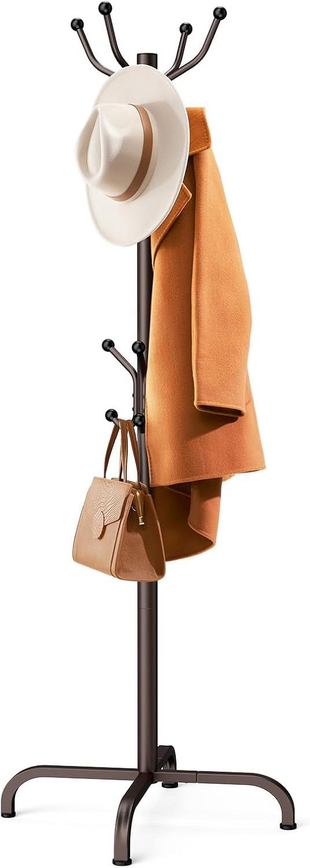 Coat Rack with 14 Hooks, Freestanding Coat Rack Stand for Entryway, Hallway, Bedroom, and Office ...