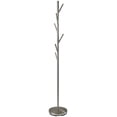 Coat Rack Brushed Steel 67 Inch - Space Saving Entryway Organizer for ...