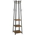 Coat Rack, Coat Stand with 3 Shelves, Hall Tree Free Standing with ...