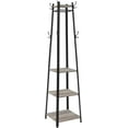 Coat Rack, Coat Stand with 3 Shelves, Hall Tree Free Standing with ...