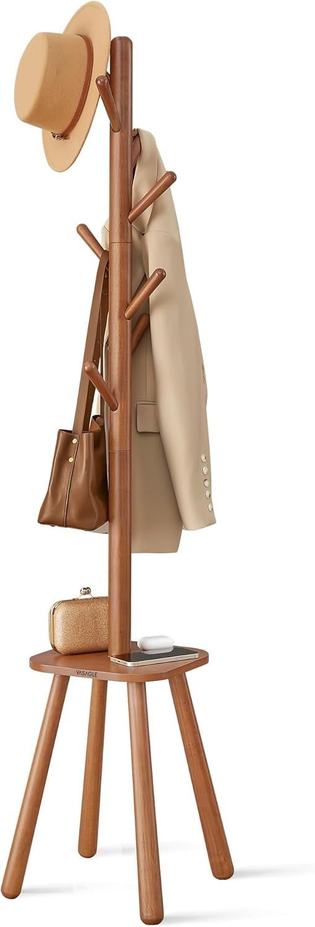 Coat Rack, Free Standing Coat Stand, Hall Coat Tree with 8 Hooks and ...