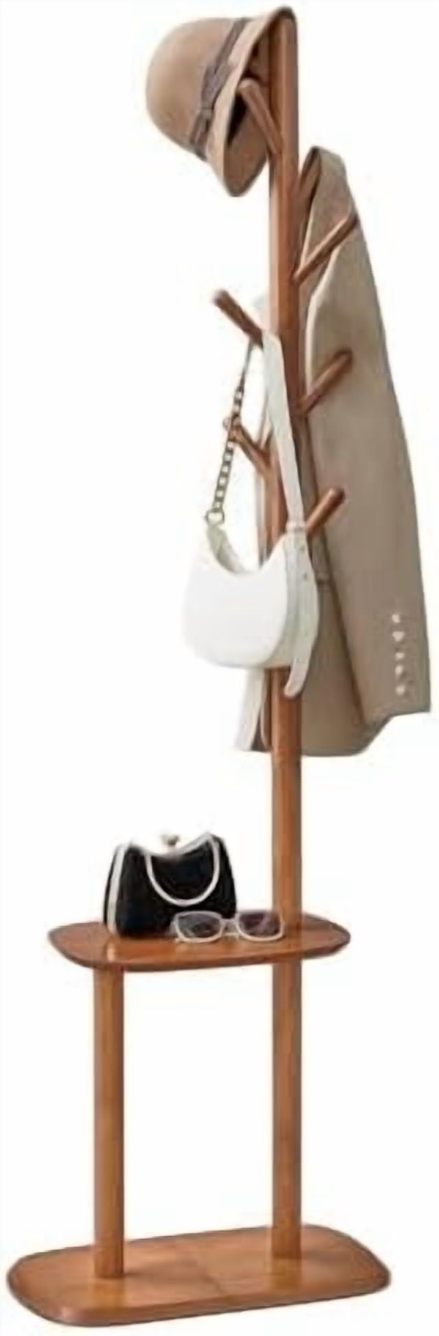 Coat Rack, Free Standing Coat Stand, Hall Coat Tree with 8 Hooks and ...