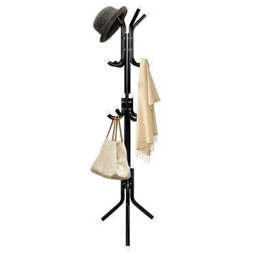Large Freestanding Metal Coat Rack, Steel Hanger for Jackets, 68.9x17 ...