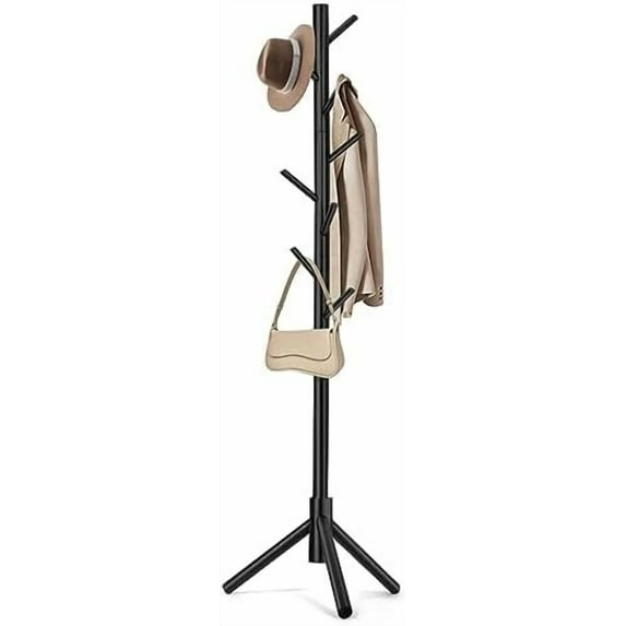 Coat Rack, Freestanding Coat Rack with 8 Hooks and 3 Adjustable Size ...