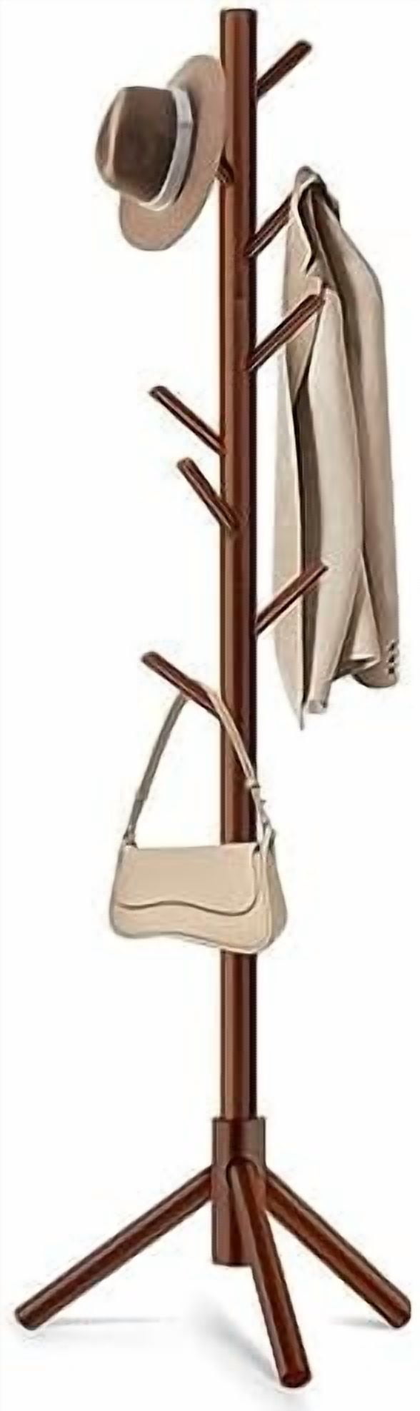 Coat Rack, Freestanding Coat Rack with 8 Hooks and 3 Adjustable Size ...