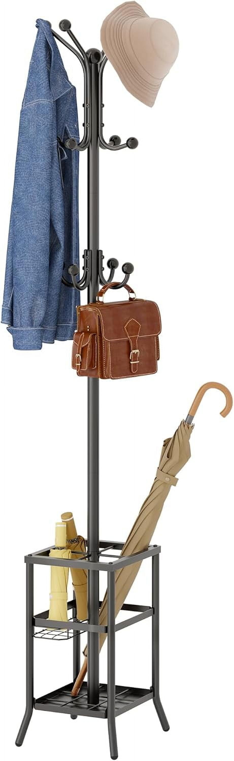 Coat Rack Freestanding,Coat Rack Stand with Umbrella Holder,Metal Coat ...