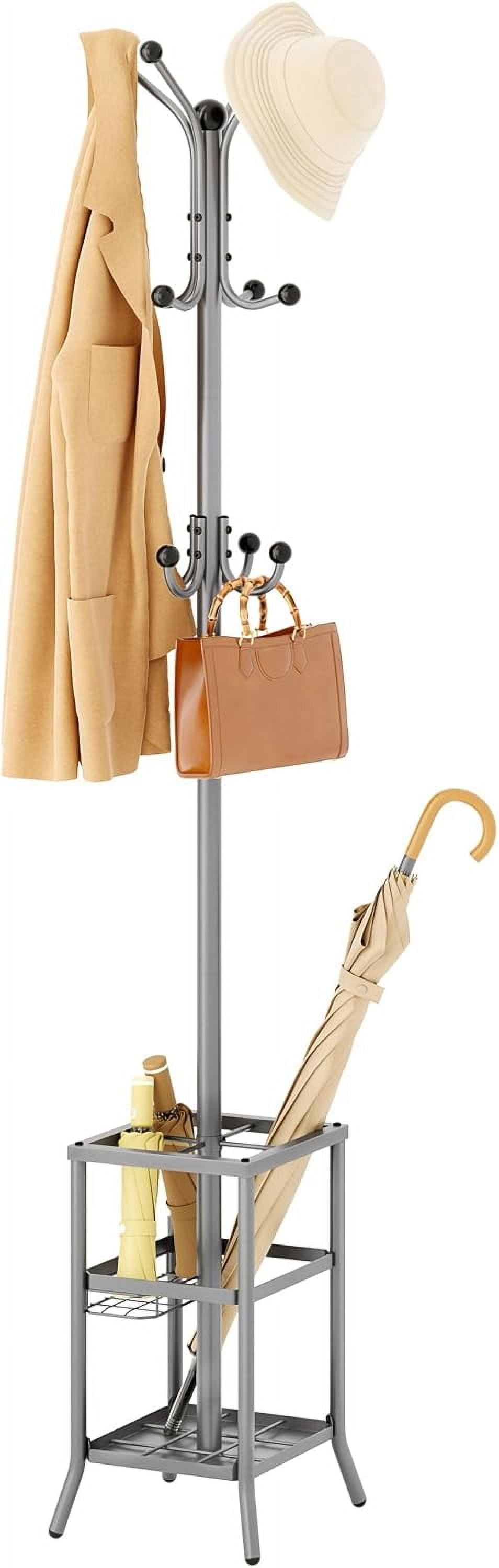 Coat Rack Freestanding,Coat Rack Stand with Umbrella Holder,Metal Coat ...