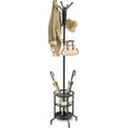 Coat Rack Freestanding, Coat Stand with Umbrella Holder, Metal Coat ...