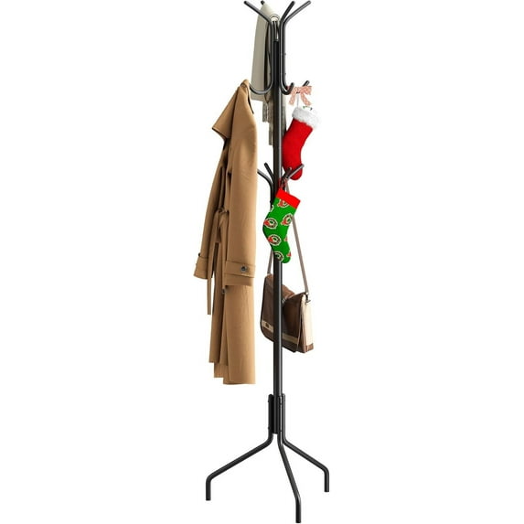 Coat Rack Freestanding Coat Tree Standing Coat and Hat Hanger Jacket ...