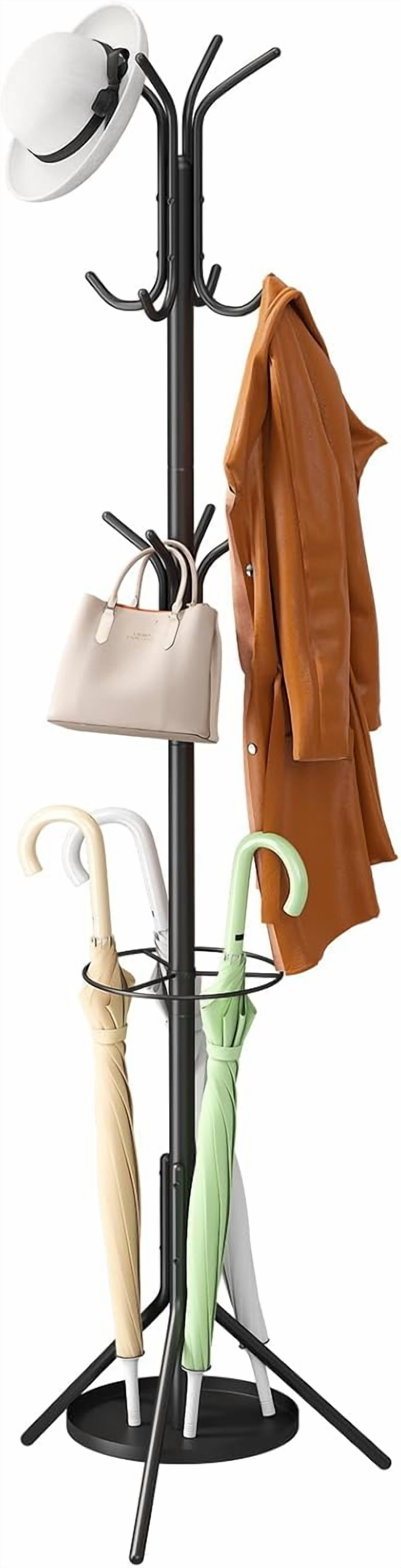 Coat Rack Freestanding,Entryway Hanger Stand,Umbrella Holder,Hall Tree ...