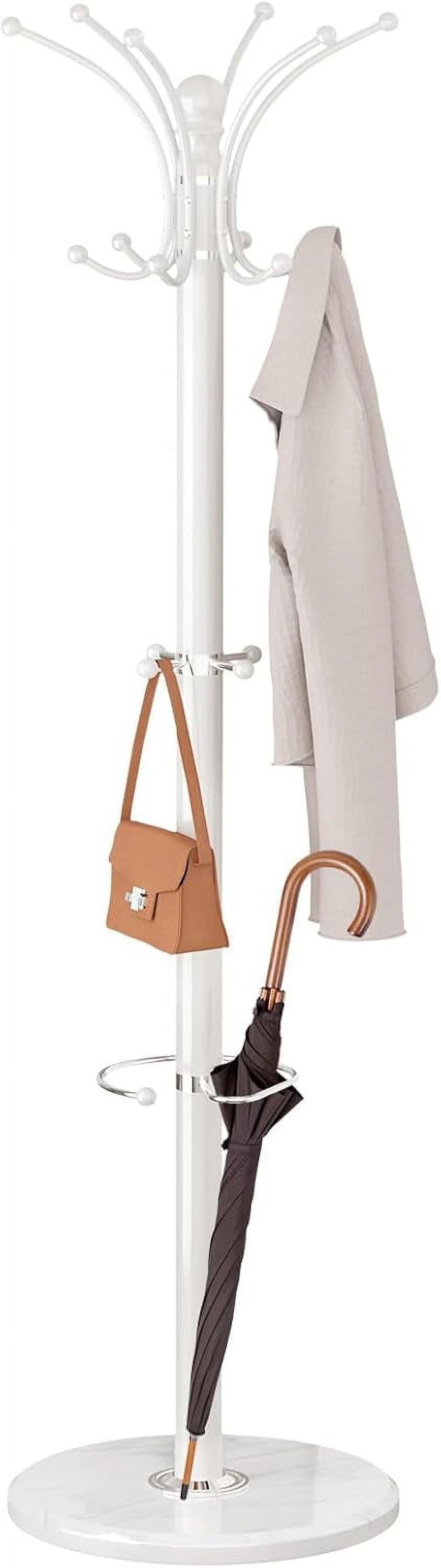 Coat Rack Freestanding with Marble Base, Heavy Duty Coat Tree with ...