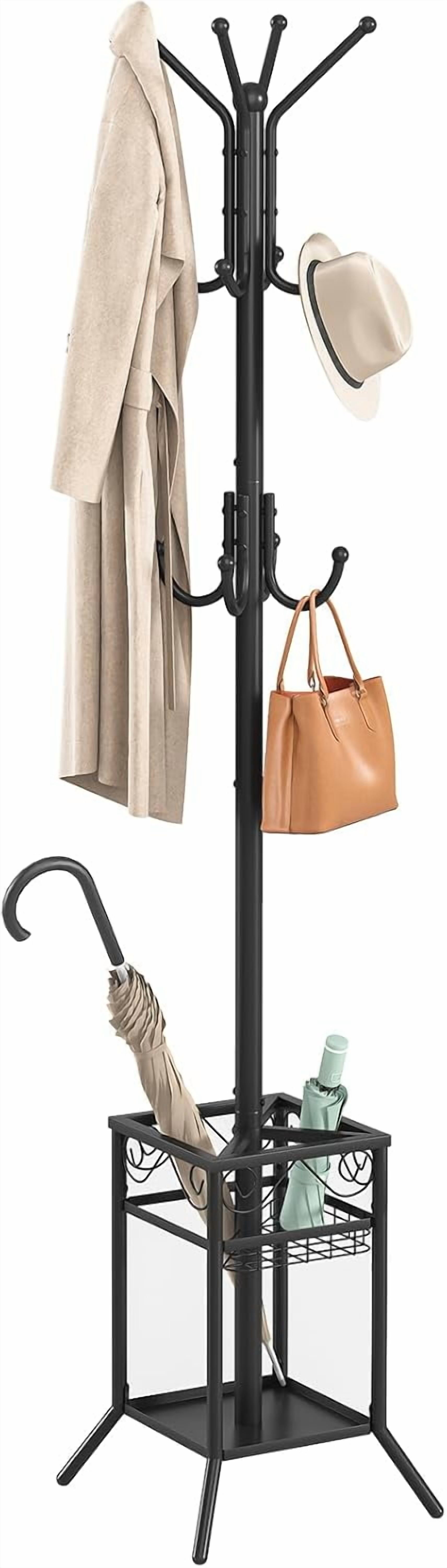 Coat Rack Freestanding, Metal Coat Rack Stand with Umbrella Holder ...