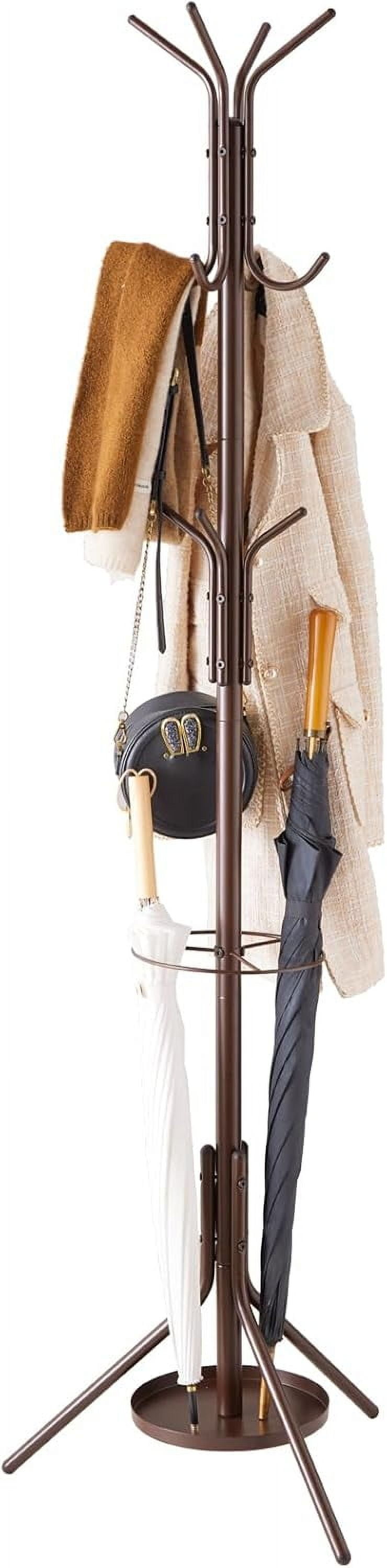 Coat Rack Freestanding,Metal Coat Tree with Umbrella Holder,Hat and ...