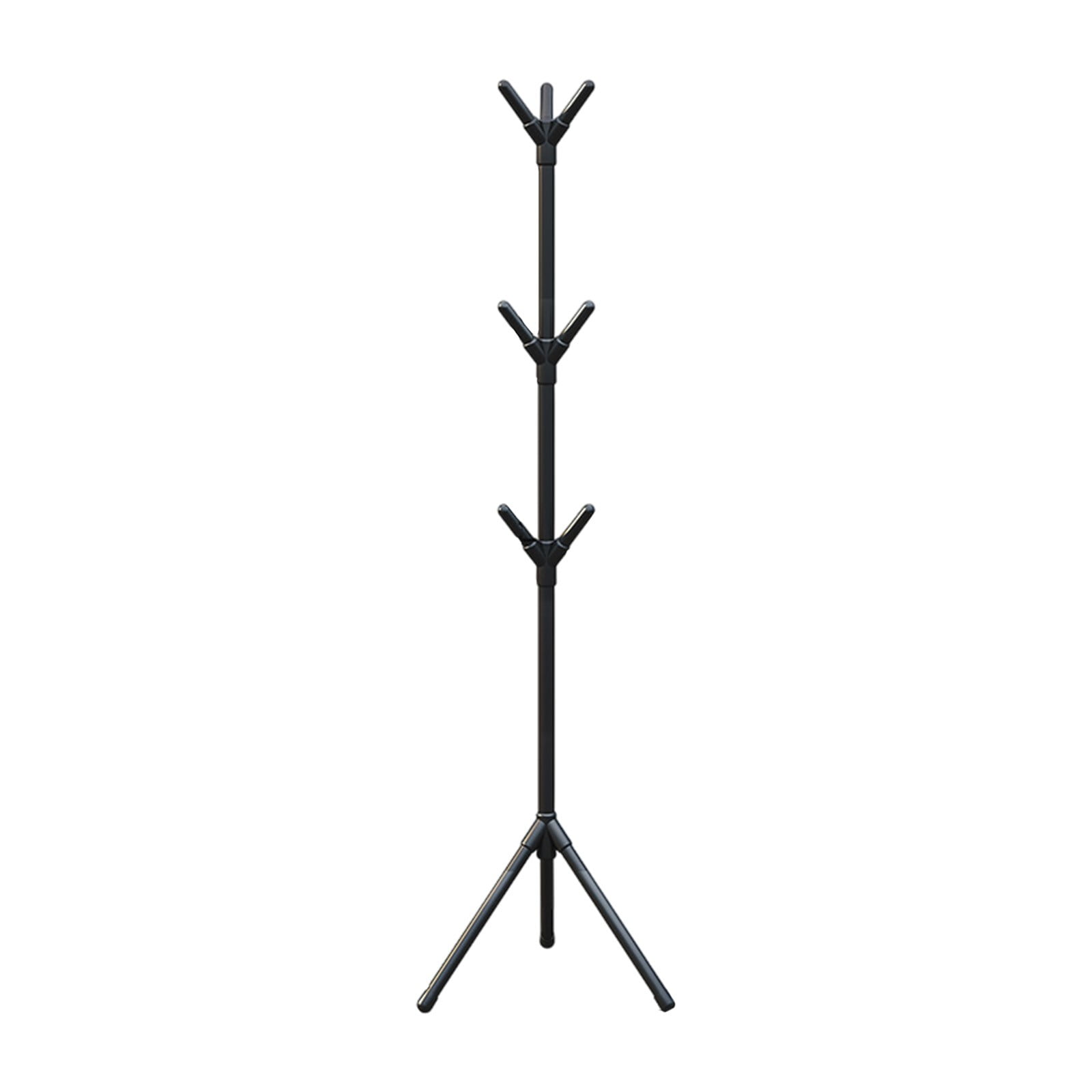 Coat Rack Freestanding, Pure Natural Solid Wooden Coat Tree, 6 Hooks ...