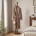 Coat Rack Freestanding, Wooden Coat Tree with 2 Main Rods, Heavy Duty ...