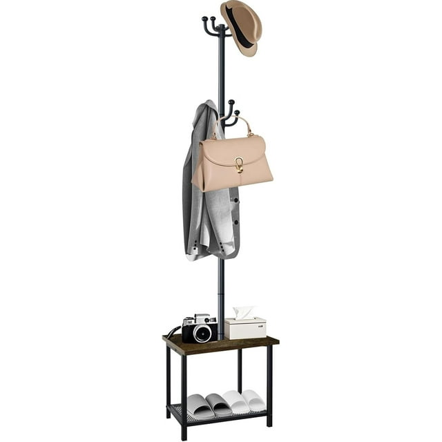 Coat Rack, Hall Tree with Bench and Shoe Storage,Coat Racks ...