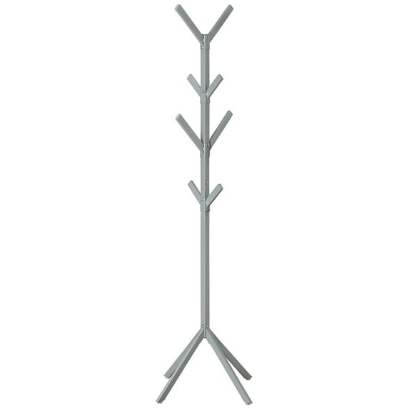 Coat Rack, Hall Tree - Free Standing Metal Coat Rack 8 Hook - 70 ...