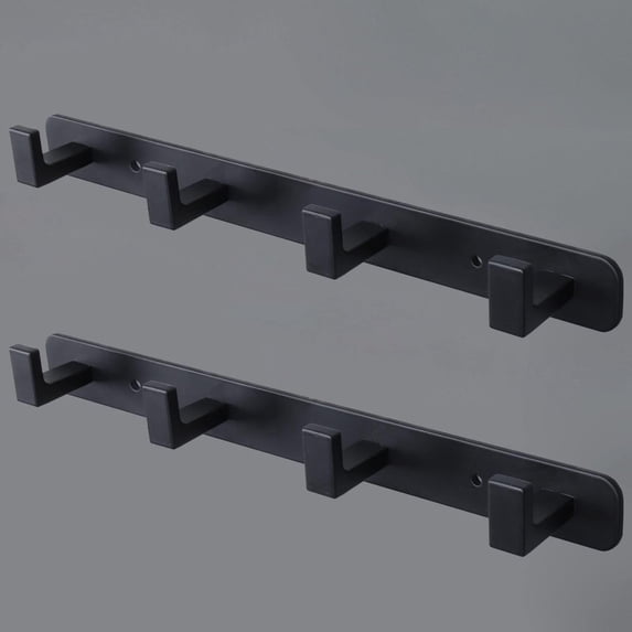 Coat Rack, Heavy Duty Stainless Steel 4 Tri Coat Hook Hanger, Wall ...