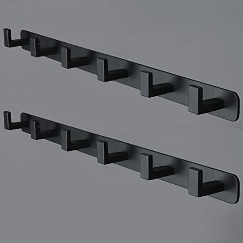 Coat Rack, Heavy Duty Stainless Steel 6 Tri Coat Hook Hanger, Wall ...