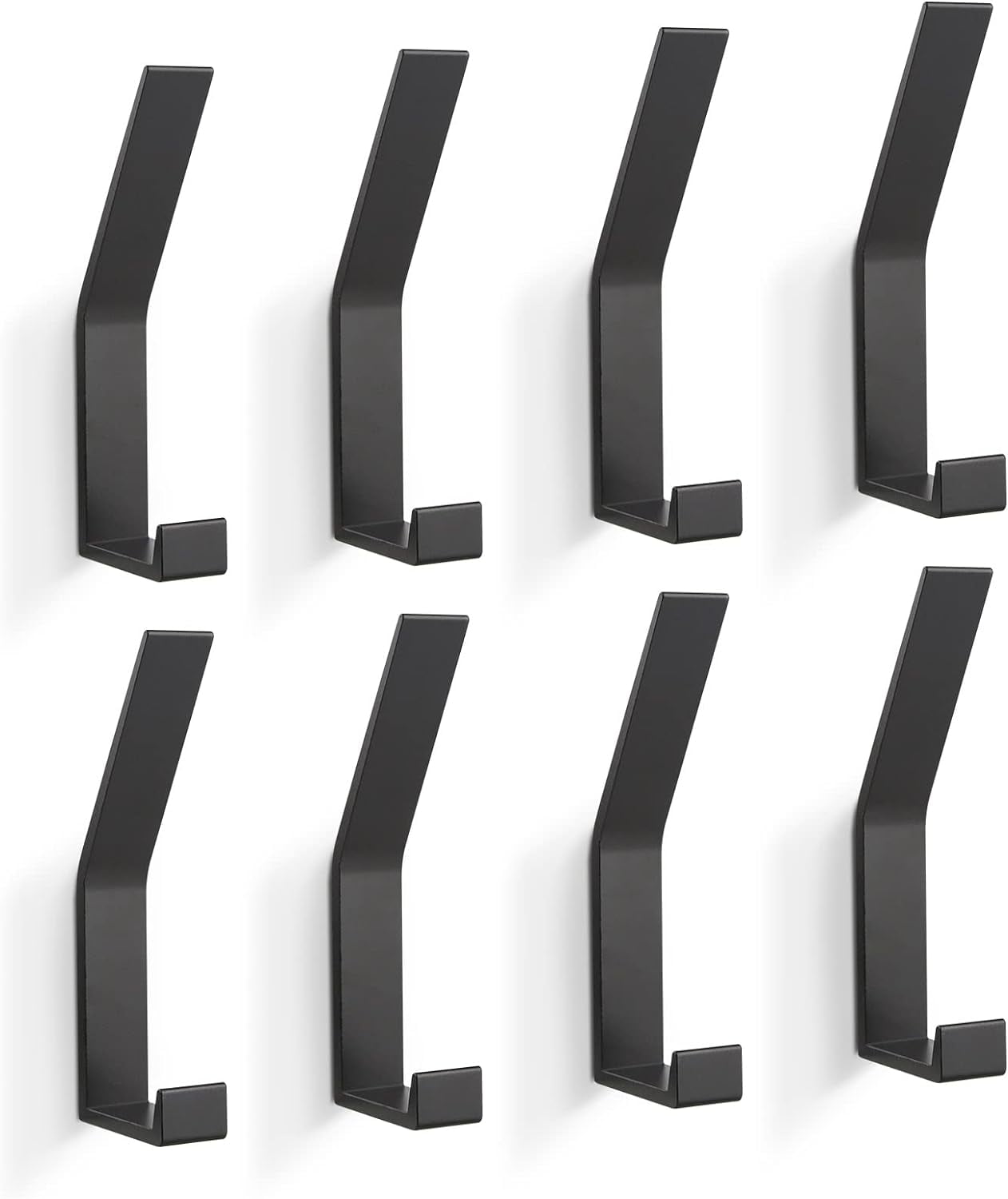 Coat Rack Hooks Wall Mounted, Black 8Packs, Bath Towel Rope Hooks for ...