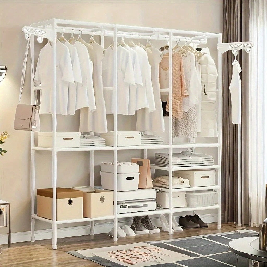 Coat Rack, Large-Capacity Wardrobe, Clothing Storage Cabinet, Clothes ...