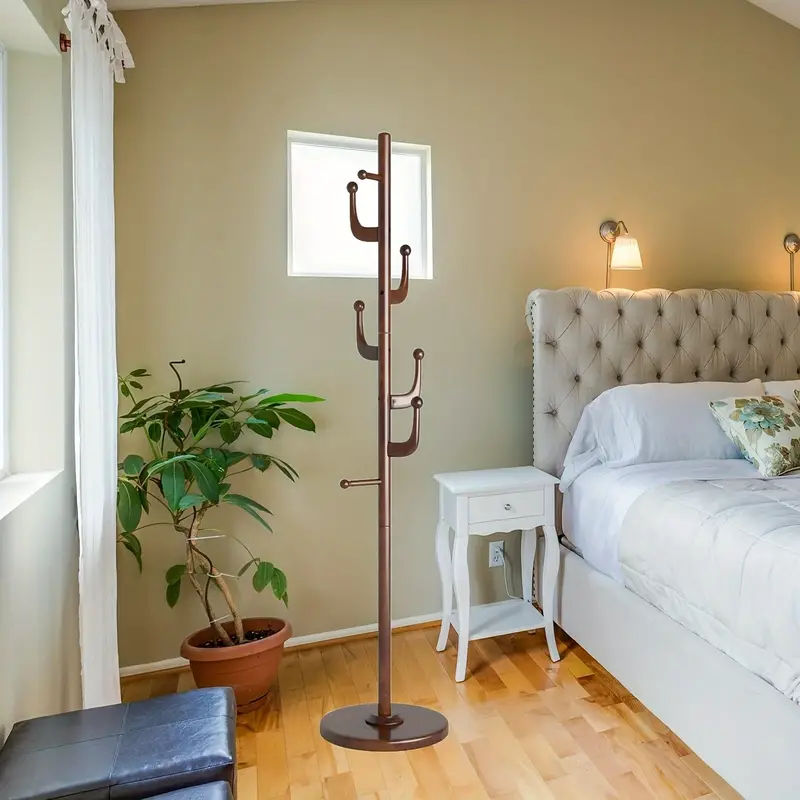 Coat Rack Minimalist Coat Rack Stand Freestanding Wood Simple Coat Tree ...