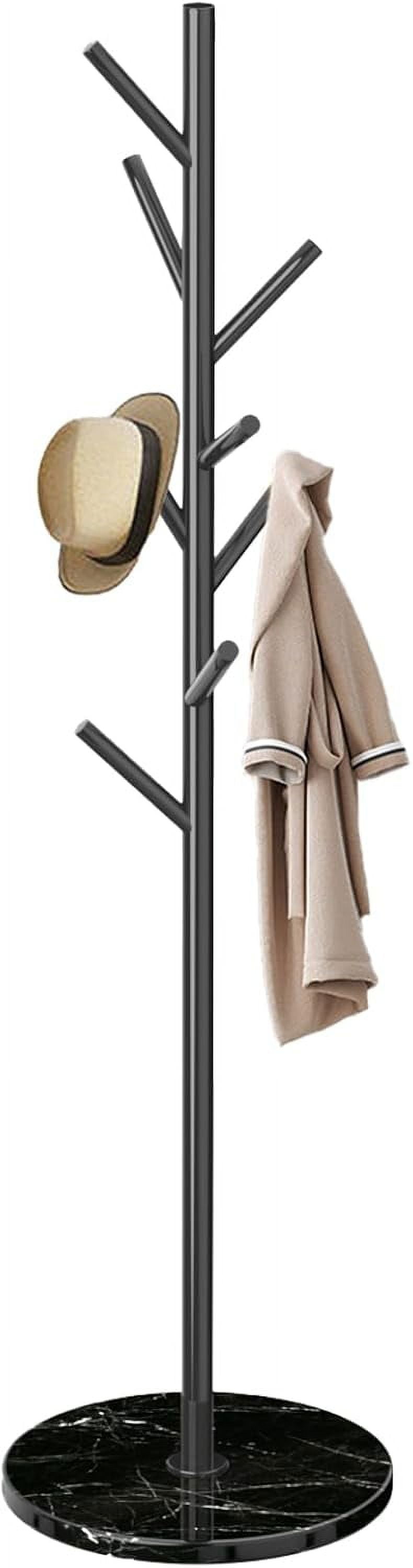Coat Rack with Natural Marble Base, Metal Freestanding Coat Racks ...
