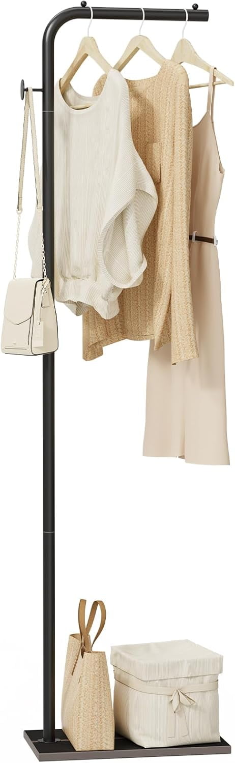 Coat Rack, Portable L-shaped Clothes Rack with Hook, Modern Hanger ...