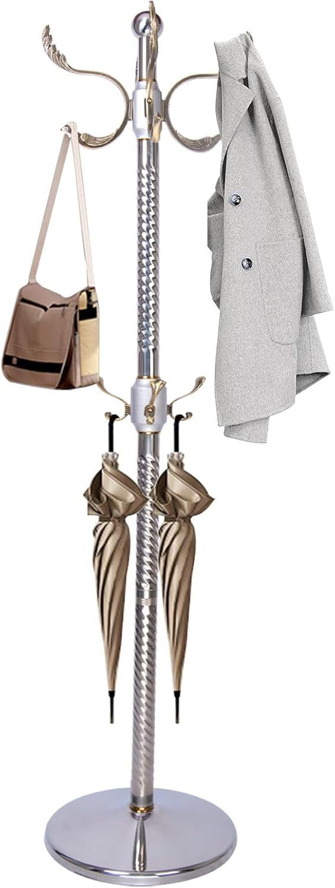 Coat Rack with Round Base, Vintage Metal Freestanding Coat Racks ...