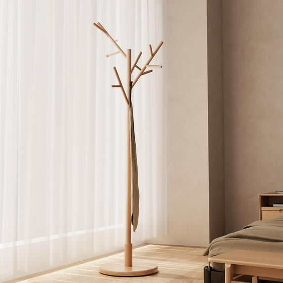 Coat Rack,Solid Coat Rack Freestanding with 12 Hooks,Coat tree ...