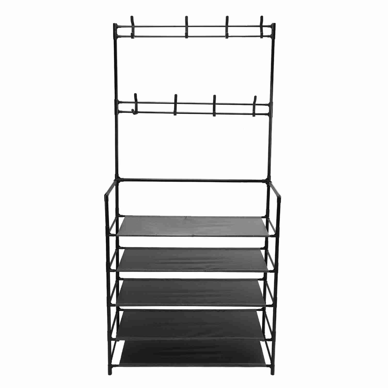 Coat Rack Stand 2 In 1 Space Saving Freestanding Stable Load Bearing ...