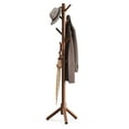 Coat Rack Stand with 3 Height Options and 8 Hooks Wooden Freestanding ...