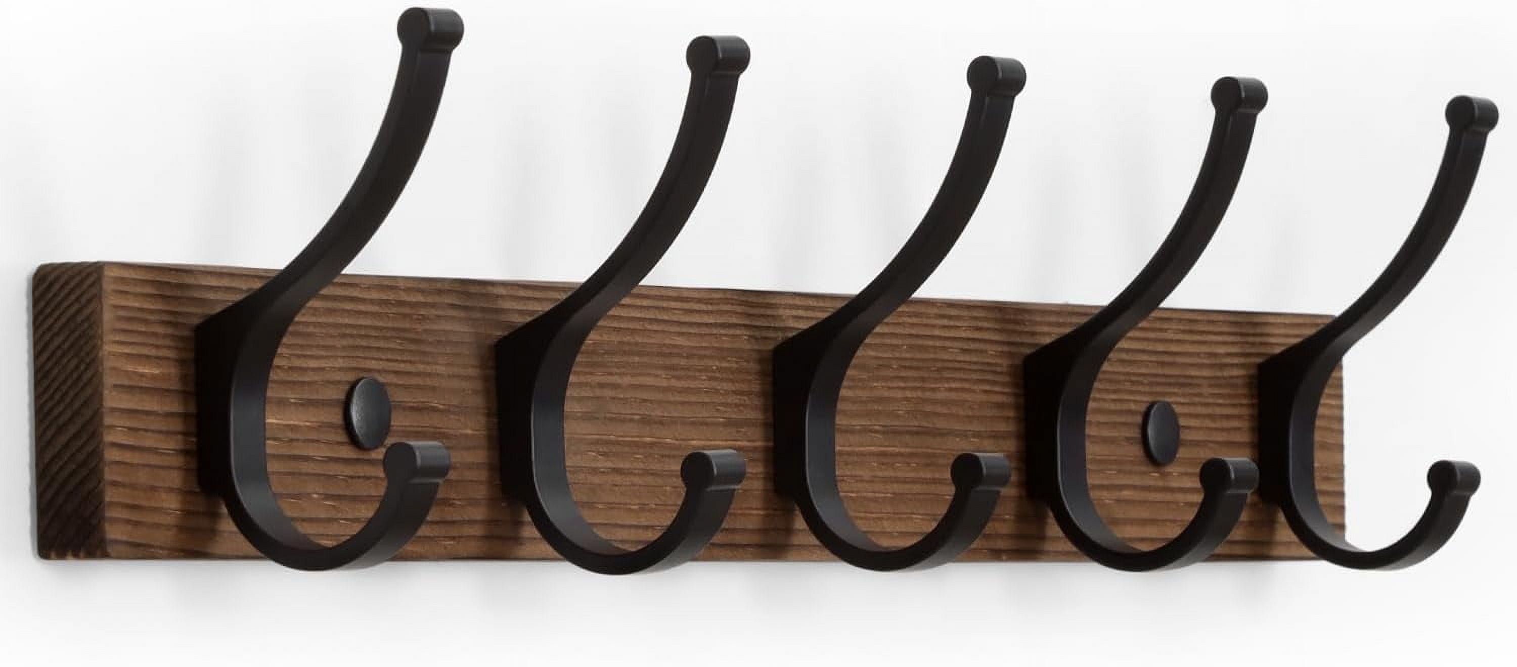 Coat Rack Wall Mount, 16.5 Inches Wood Hooks, Hooks for Hanging, Hat ...