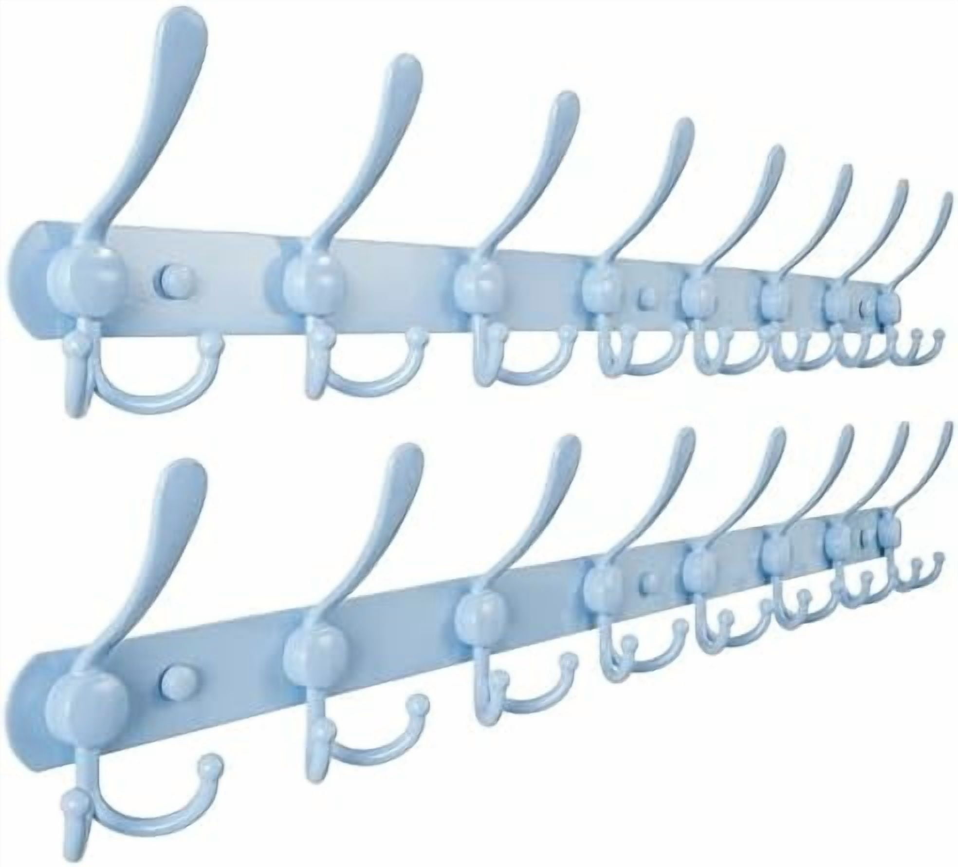 Coat Rack Wall Mount - 29.5” Long 8-Tri-Hooks Heavy Duty Coat Hanger ...